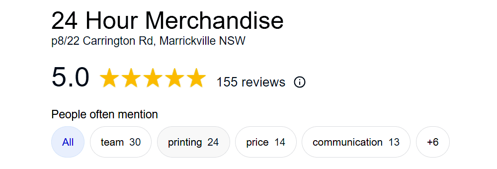 T-shirt Printing | 24 Hour Merchandise | Friendly 5 Star Service